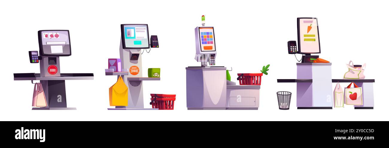 Supermarket check out scanner Stock Vector Images - Alamy