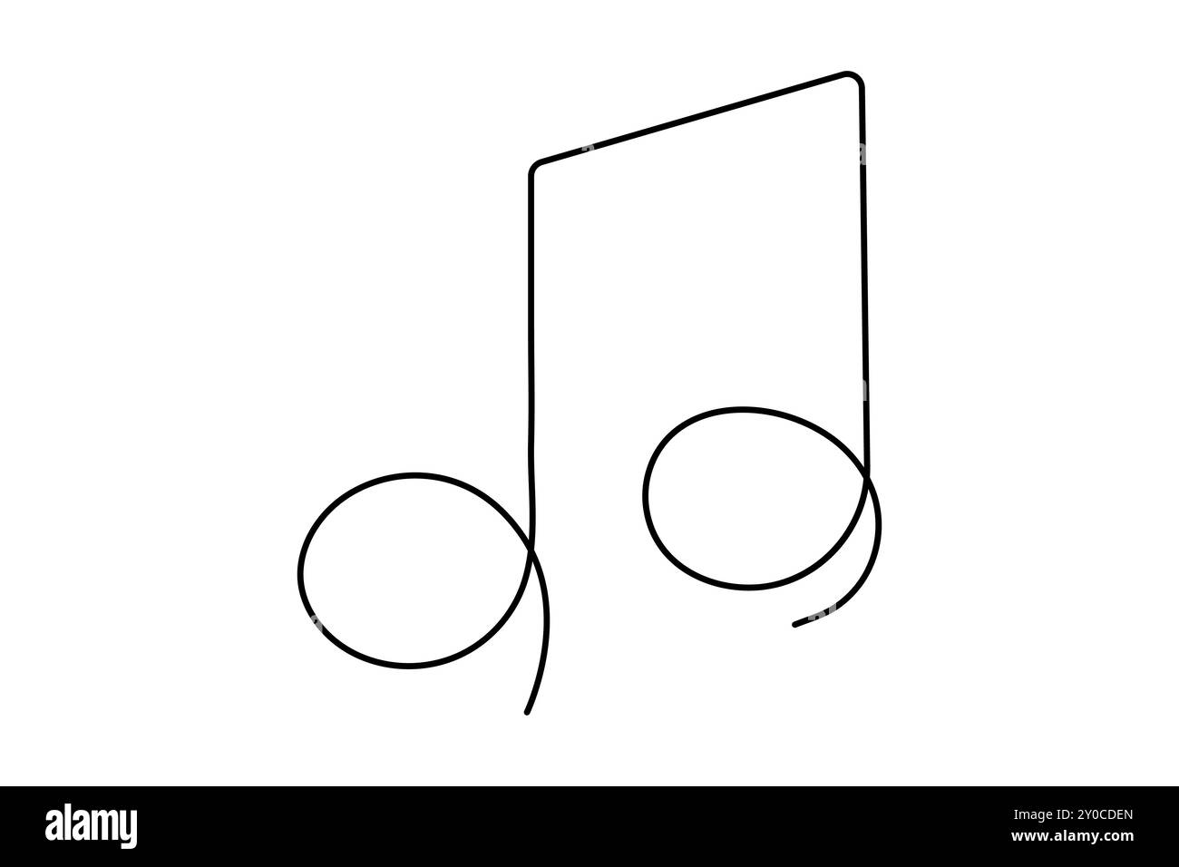 Music icon continuous one line drawing of isolated outline vector icon ...
