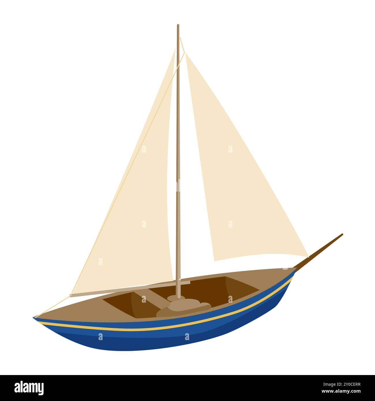 Sailboat retro ship, fishery, travel vessel Stock Vector Image & Art ...