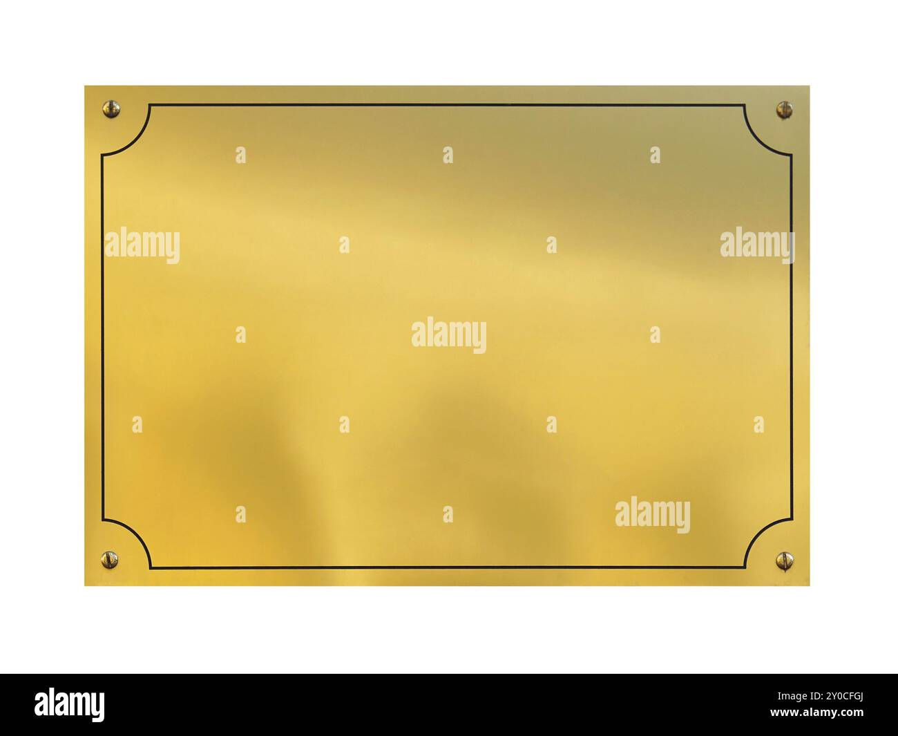 Gold plaque empty isolated with clipping path Stock Photo - Alamy