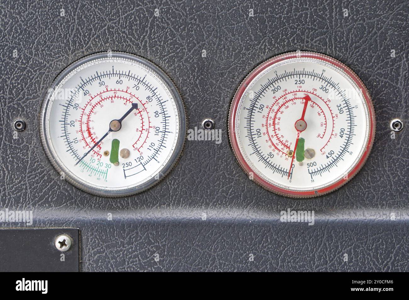 Two manometers for pressure measurement in service Stock Photo - Alamy