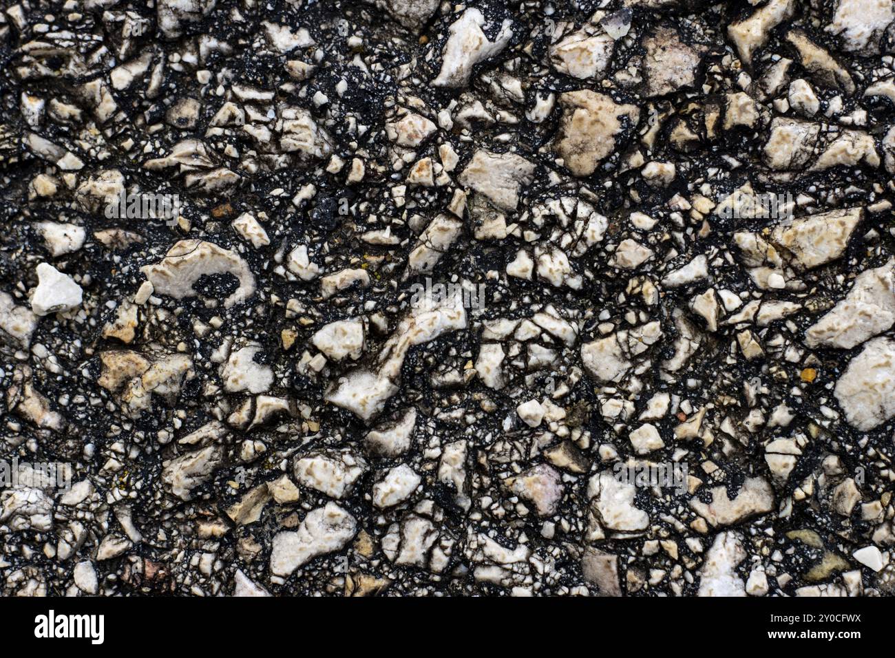 Image of an oil asphalt stone ground texture with stones for background ...