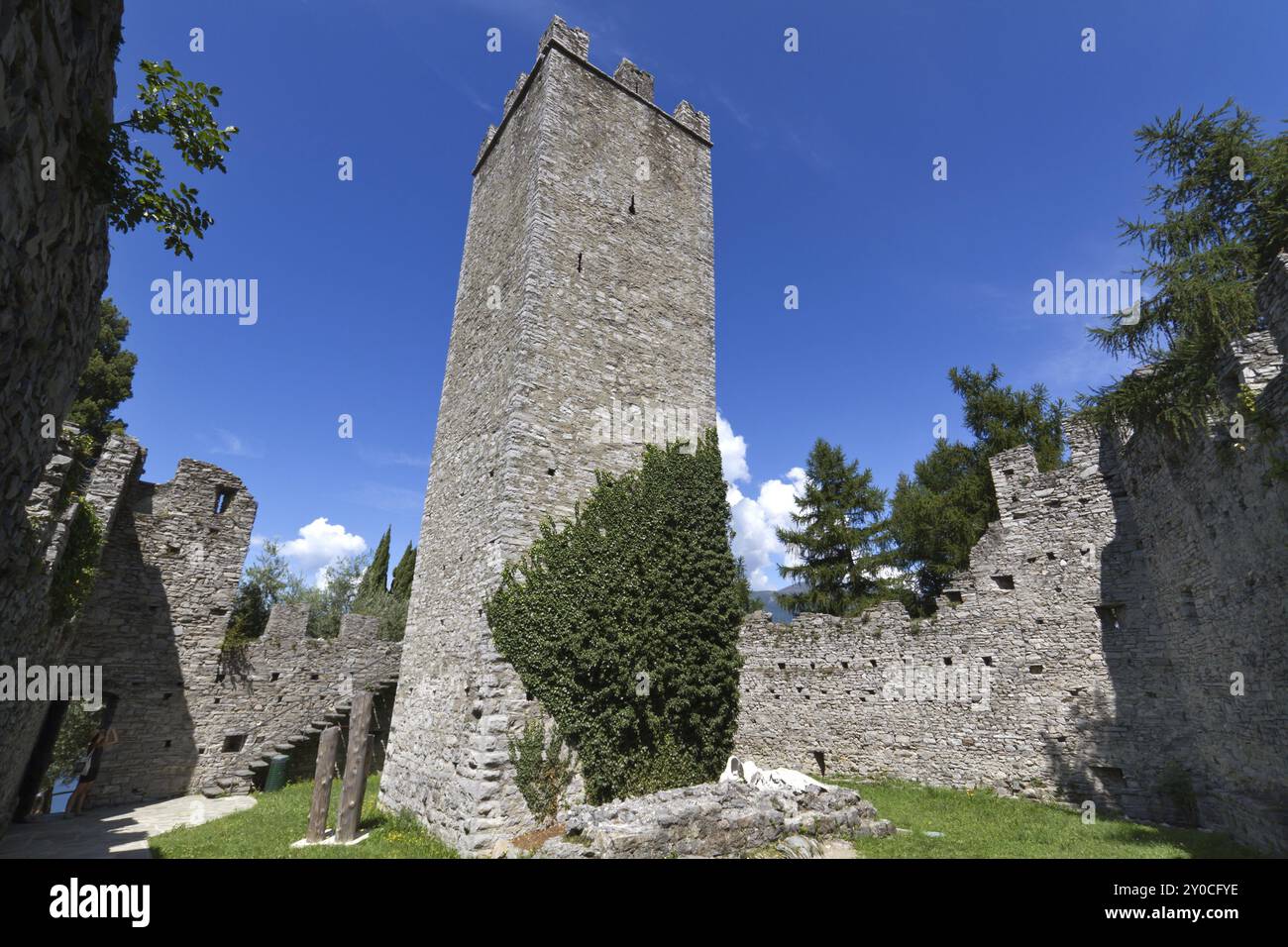 Castello di Vezio in Varenna on Lake Como, Italy, Europe Stock Photo ...
