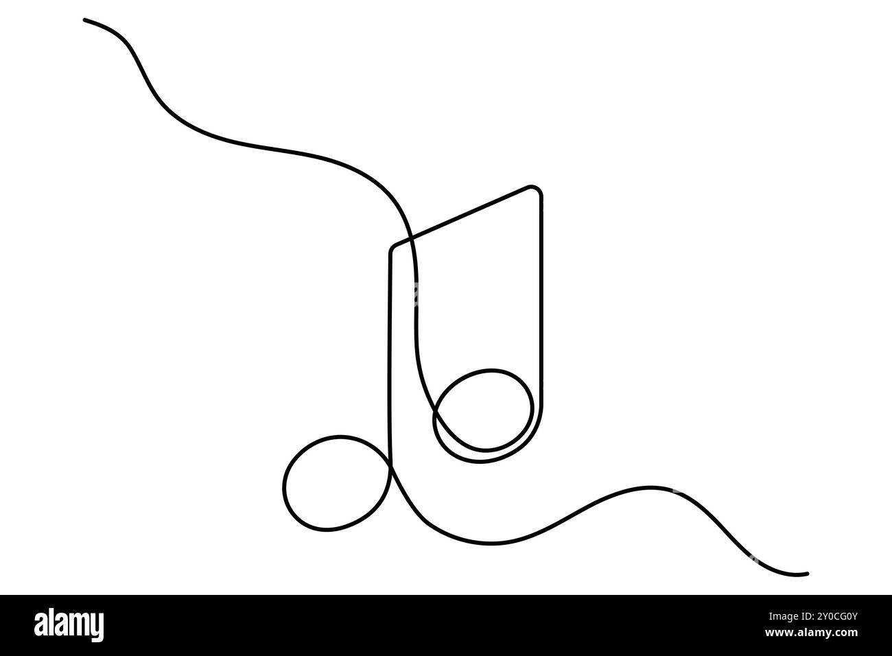 Music icon continuous one line drawing of isolated outline vector icon ...