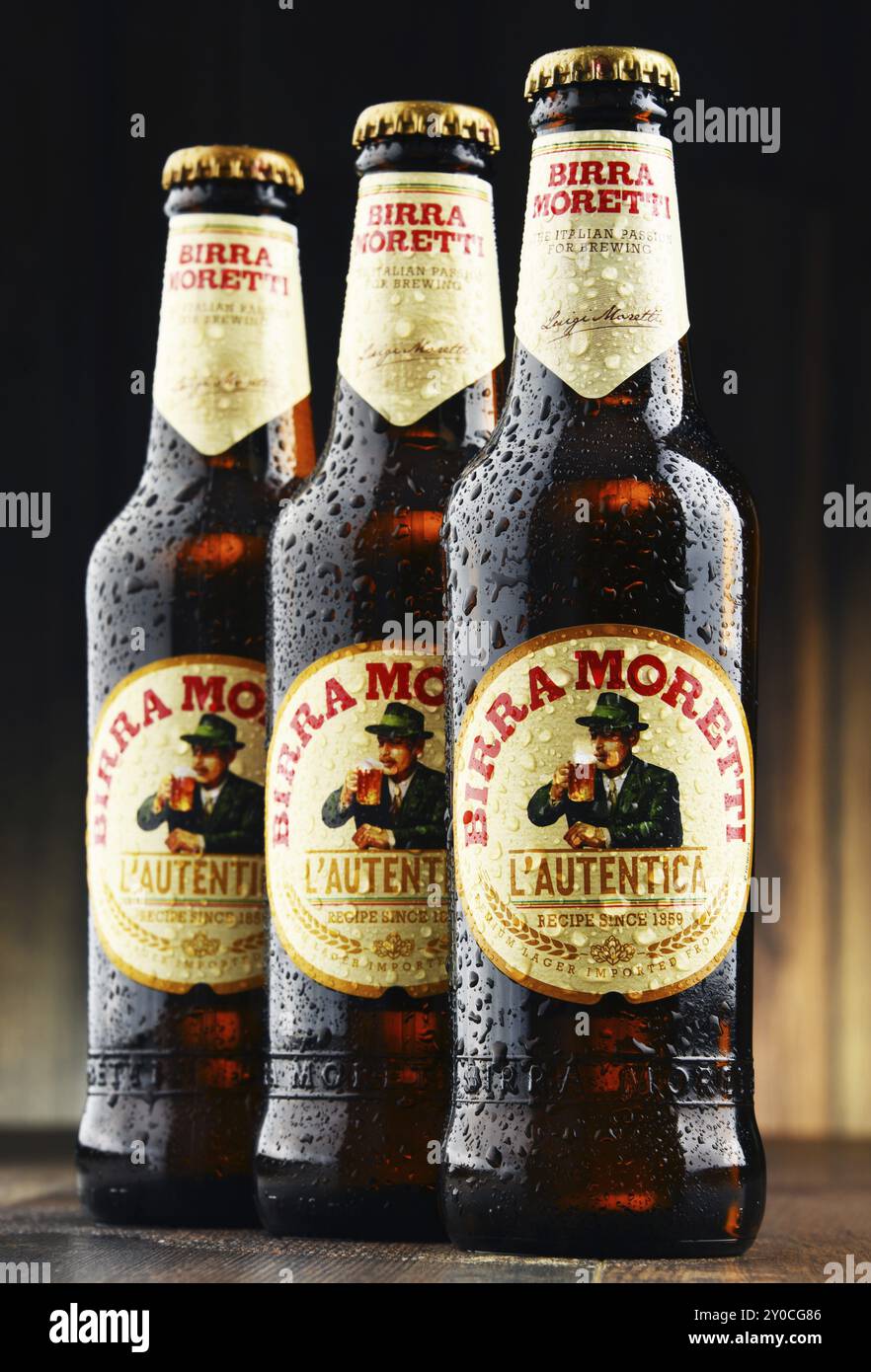 Birra Moretti, Italian brewing company, founded in Udine in 1859 by ...