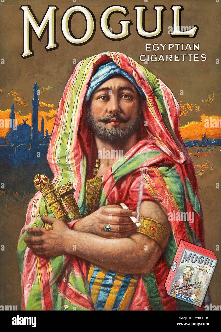 Mogul Egyptian Cigarettes Advertising Sign for Egyptian Cigarettes ...