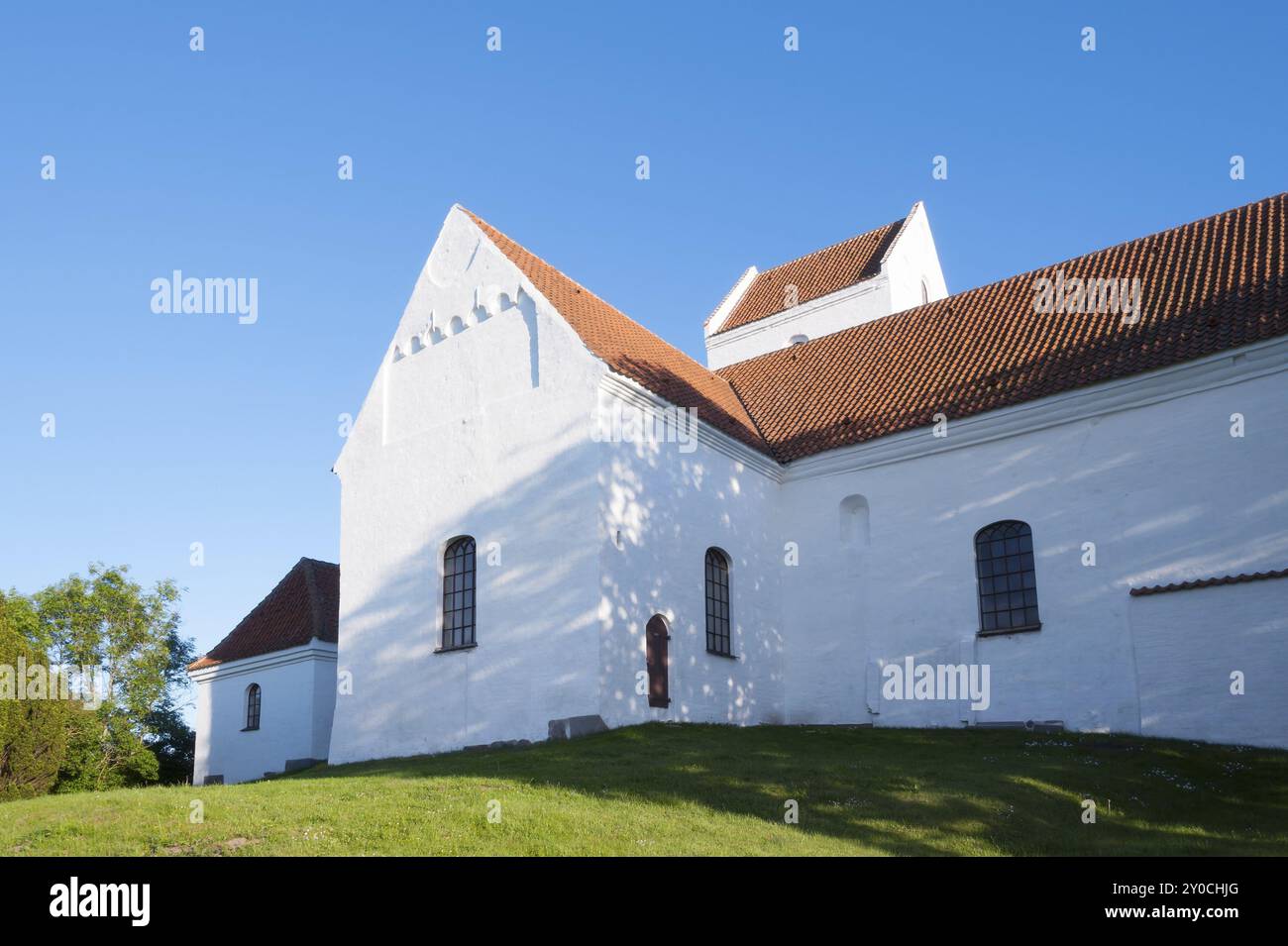 The medieval church of Humble, island Langeland, Denmark The medieval ...