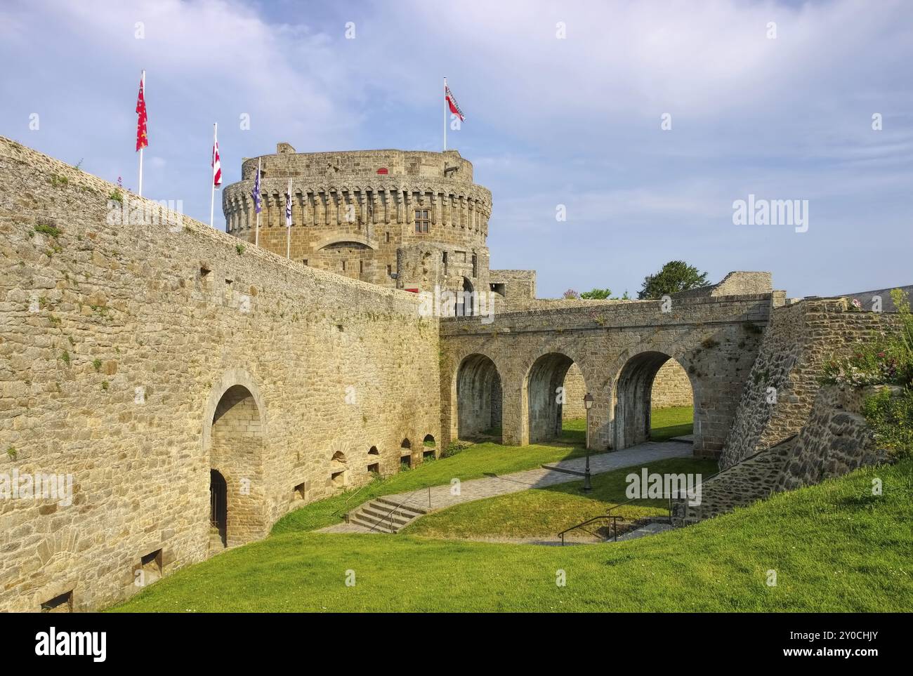 The castle in Dinan in Brittany, France, castle of Dinan in Brittany ...