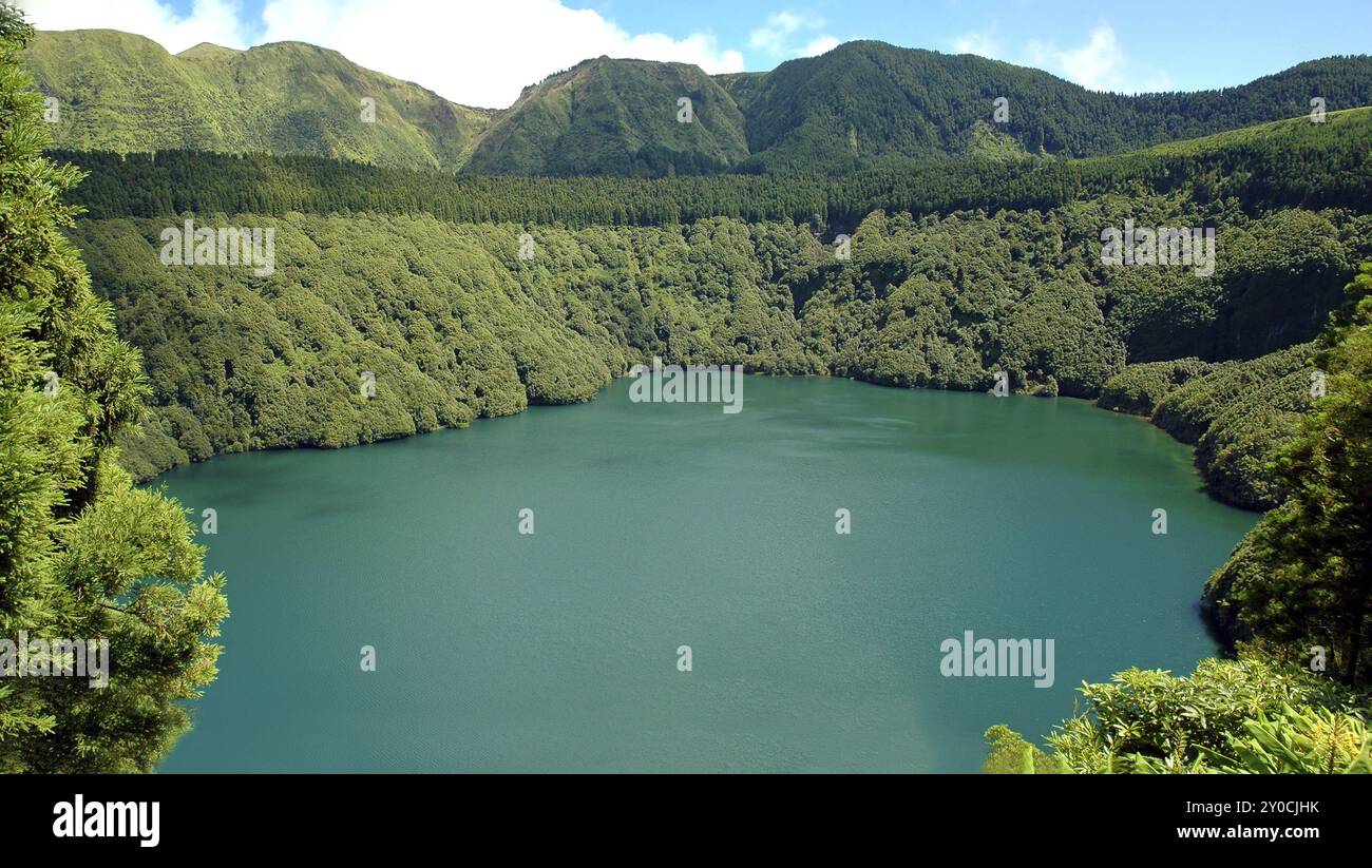 Santiago Lagoon, in Sao Miguel Island, Azores, Portugal, Europe Stock ...