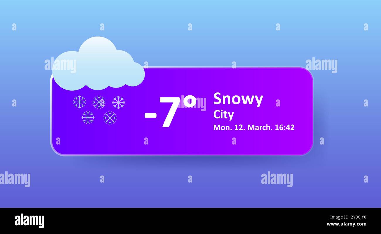 Snowy minus 7 Degrees Celsius weather forecast, date, city location ...