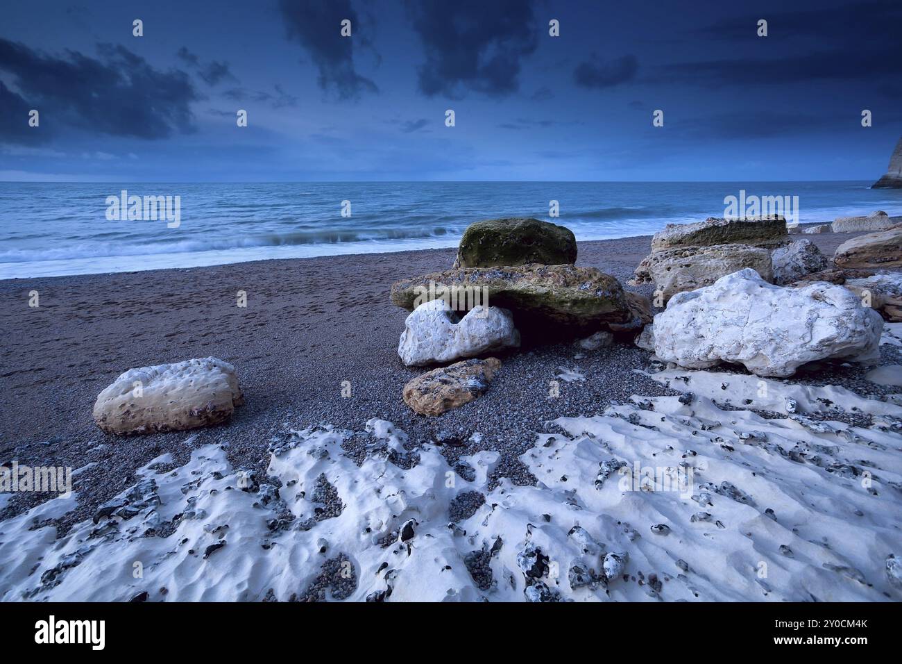 Atlantic ocean coast in dusk, France, Europe Stock Photo - Alamy
