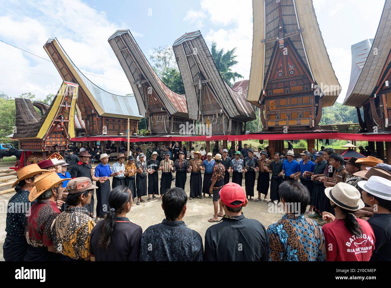 Scene from traditional tana toraja funeral ceremony on Sulawesi in ...