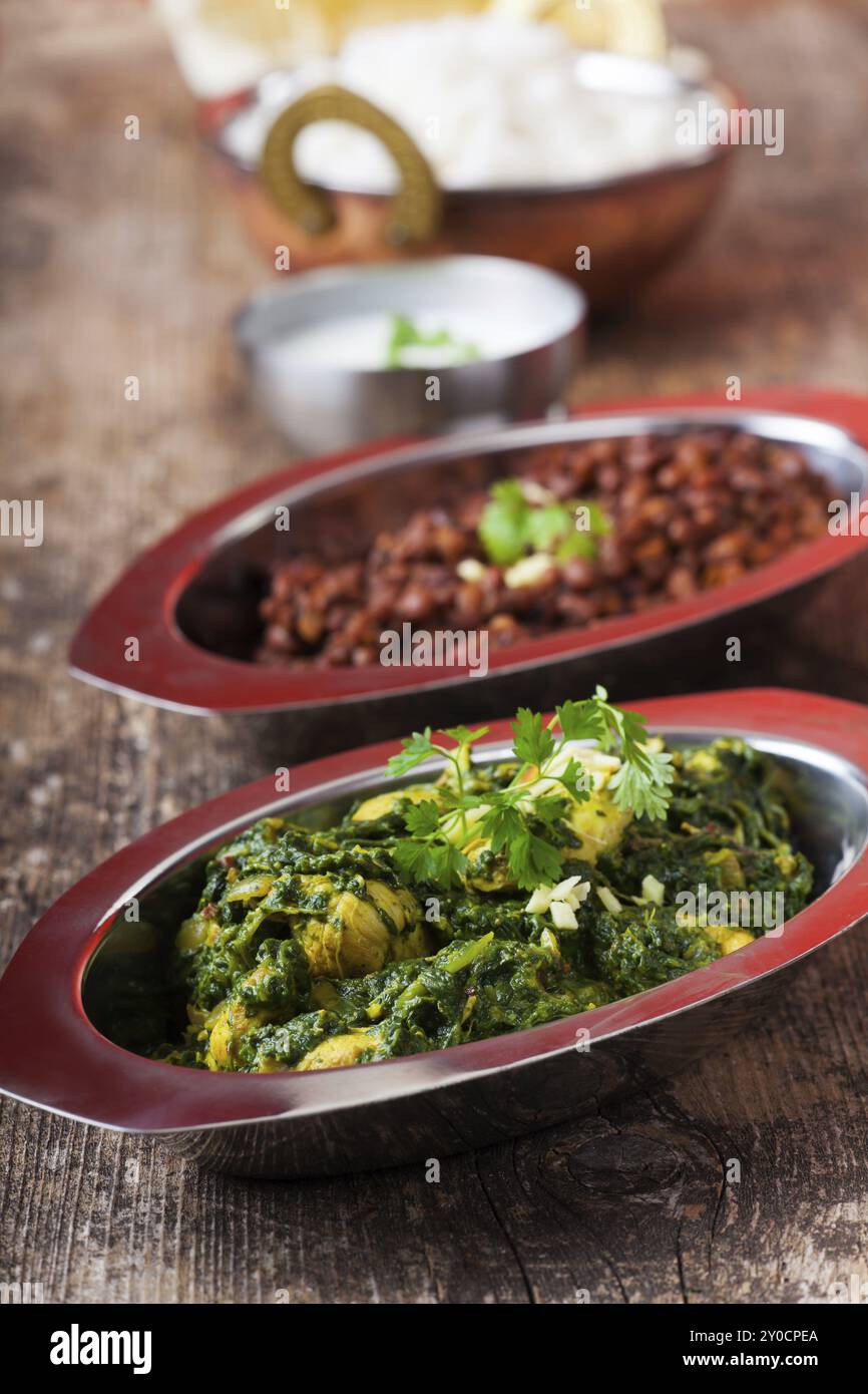 Indian curry dish palak hi-res stock photography and images - Alamy