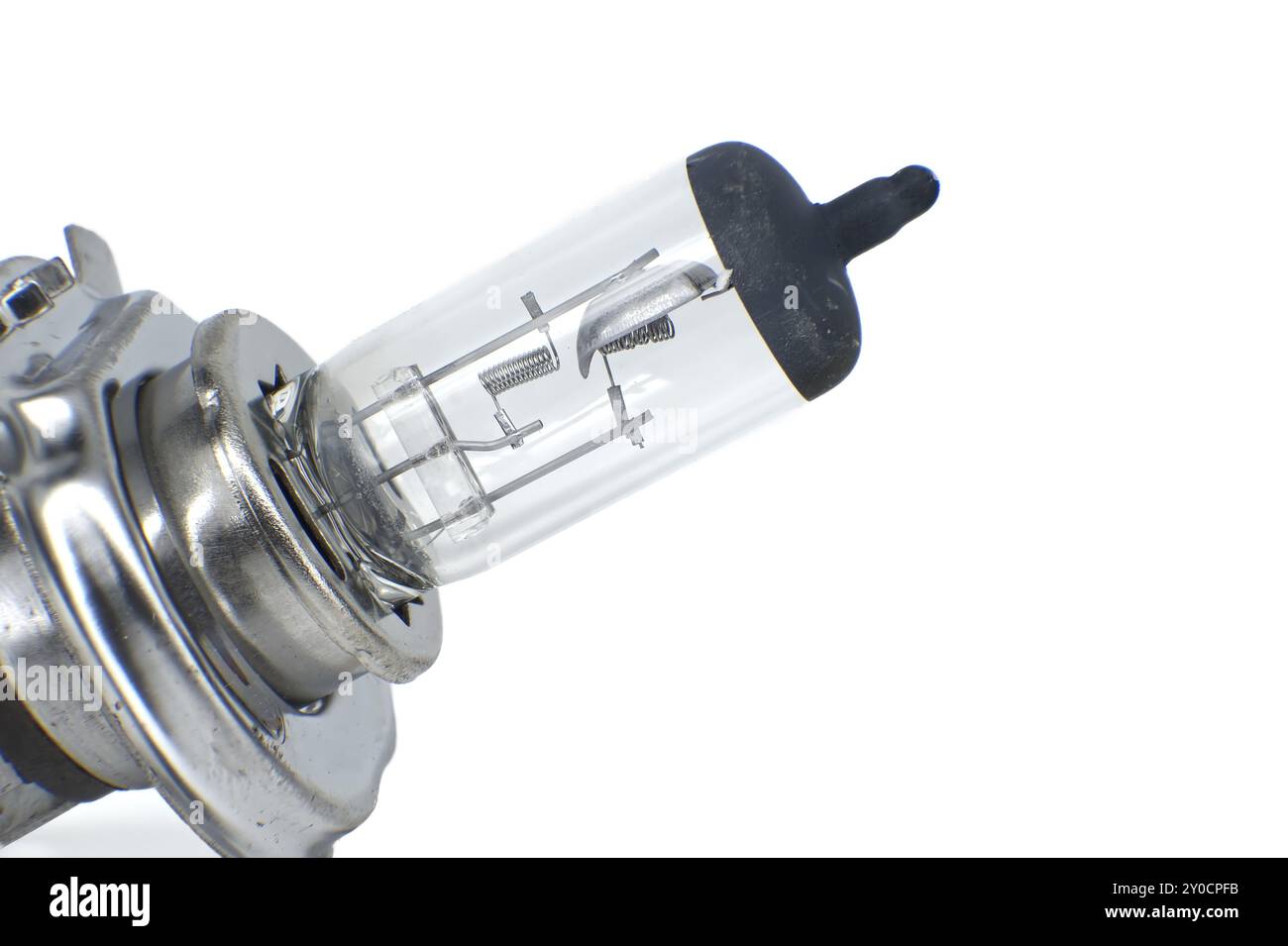 Vehicles headlight halogen lamp bulb isolated on white background ...