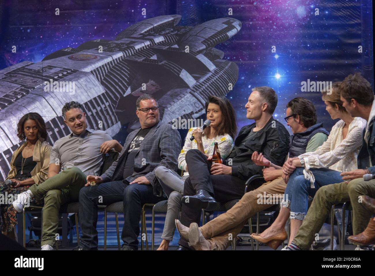 BONN, GERMANY, MAY 19th 2018: Kandyse McClure, Alessandro Juliani ...