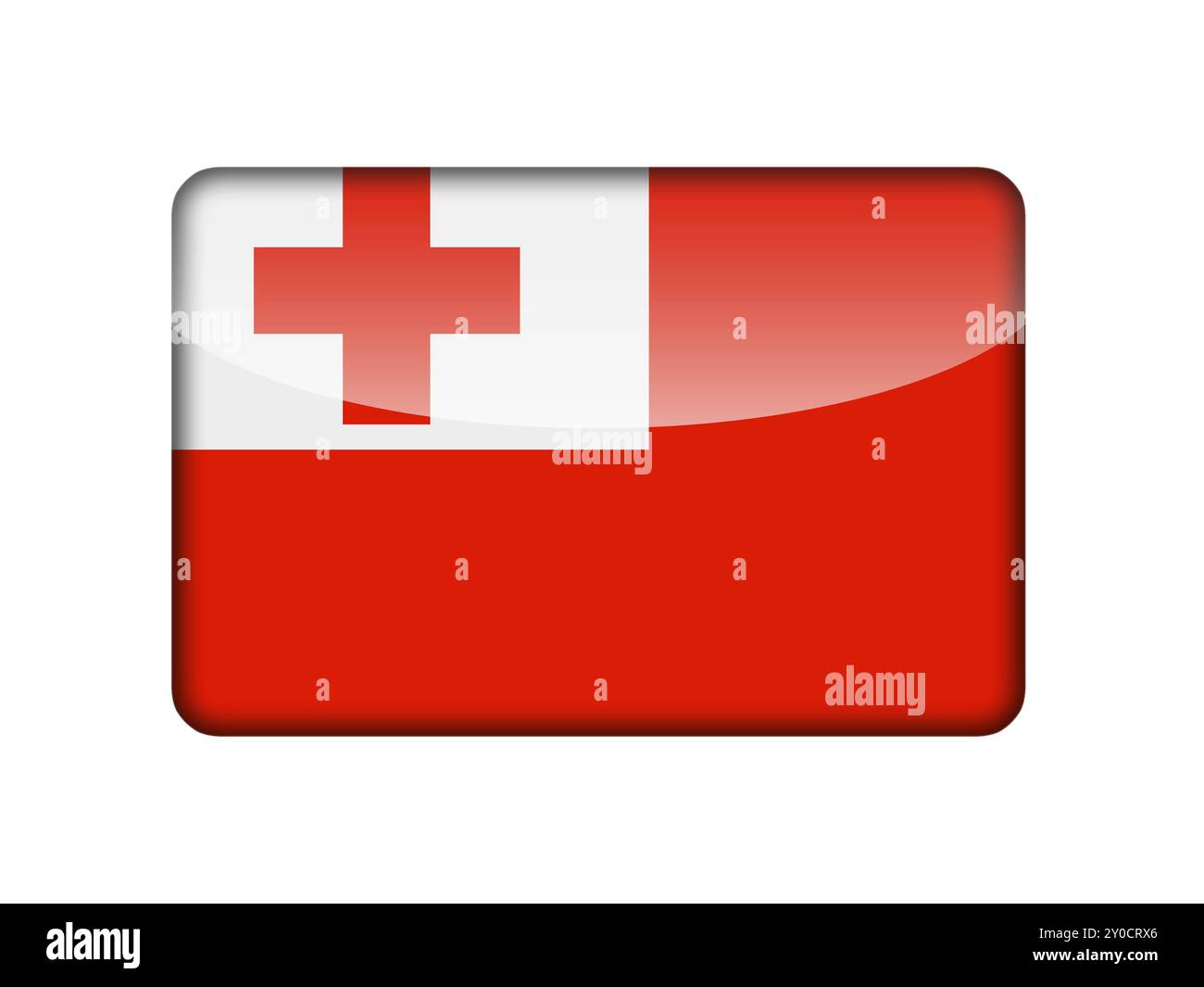 The Tonga flag in the form of a glossy icon Stock Photo - Alamy