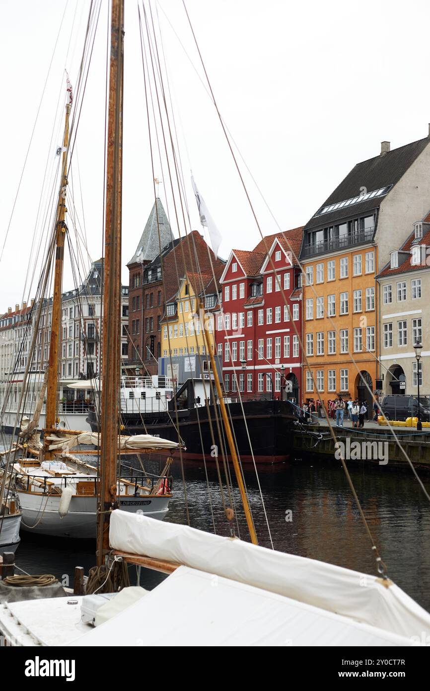 Copenhagen, Denmark - August 22, 2024: Colourful, captivating Nyhavn is ...