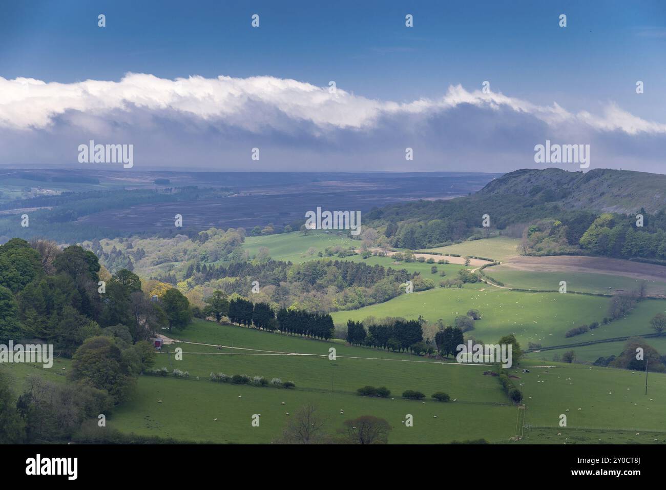 Landscape in the North Yorkshire Moors between Sutton Banks and Hawnby ...