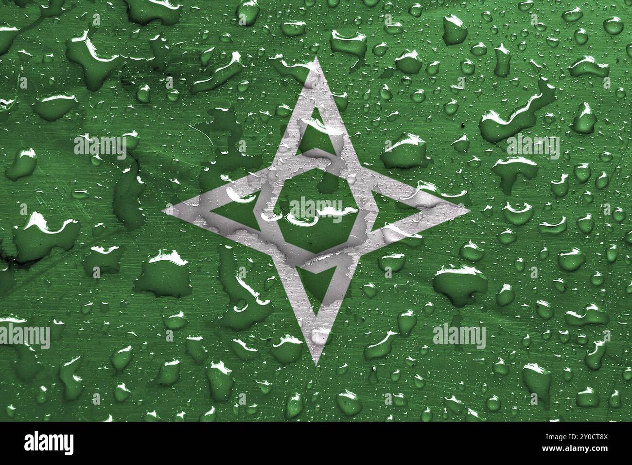 Flag of Morioka with rain drops Stock Photo - Alamy