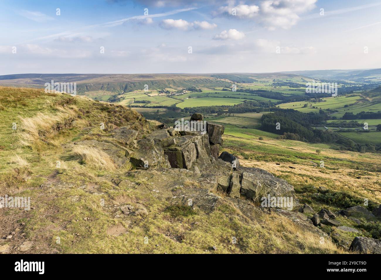 Landscape near the Wainstones, North Yorkshire, England, UK Stock Photo ...