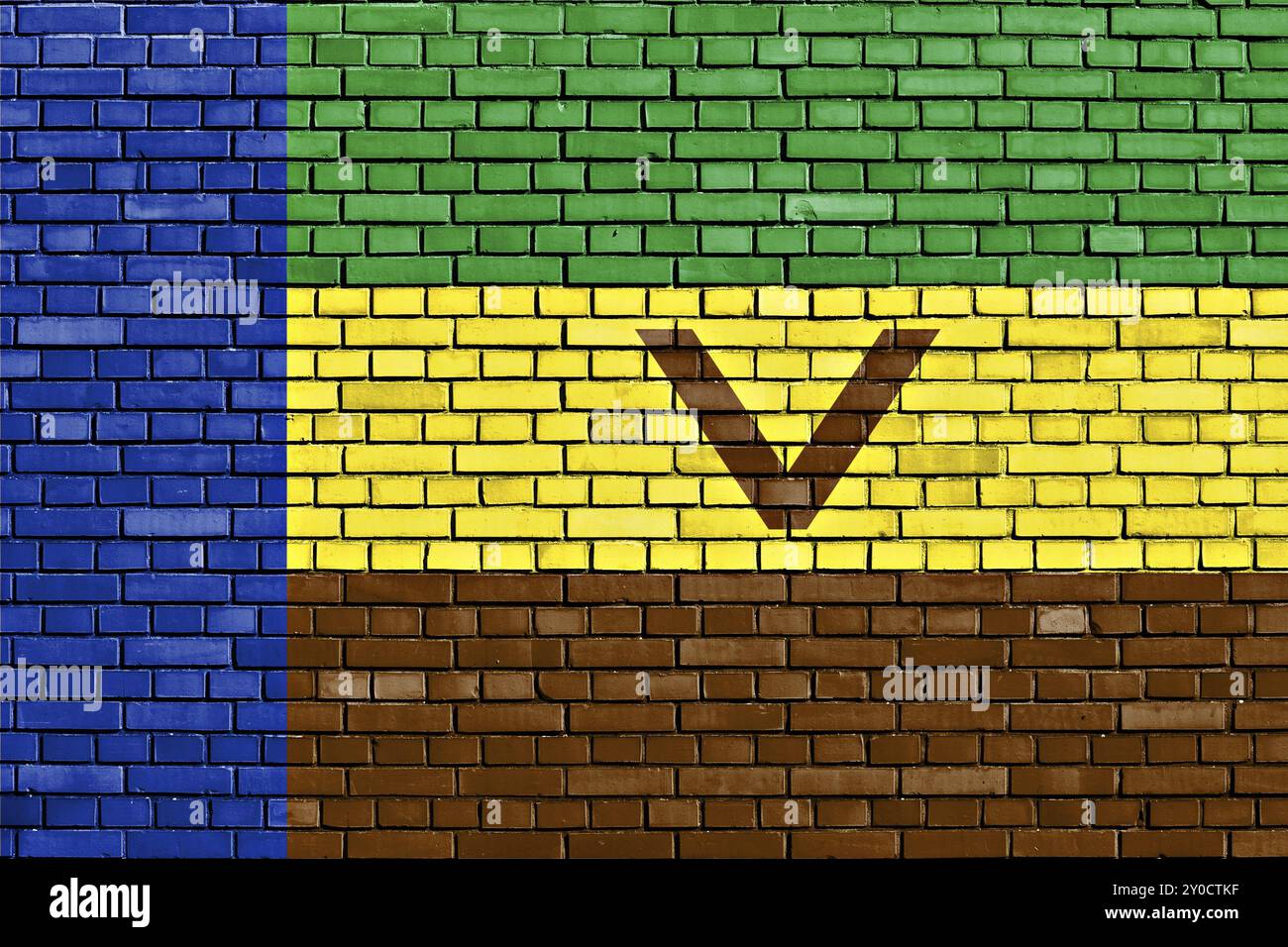Flag of Venda painted on brick wall Stock Photo - Alamy