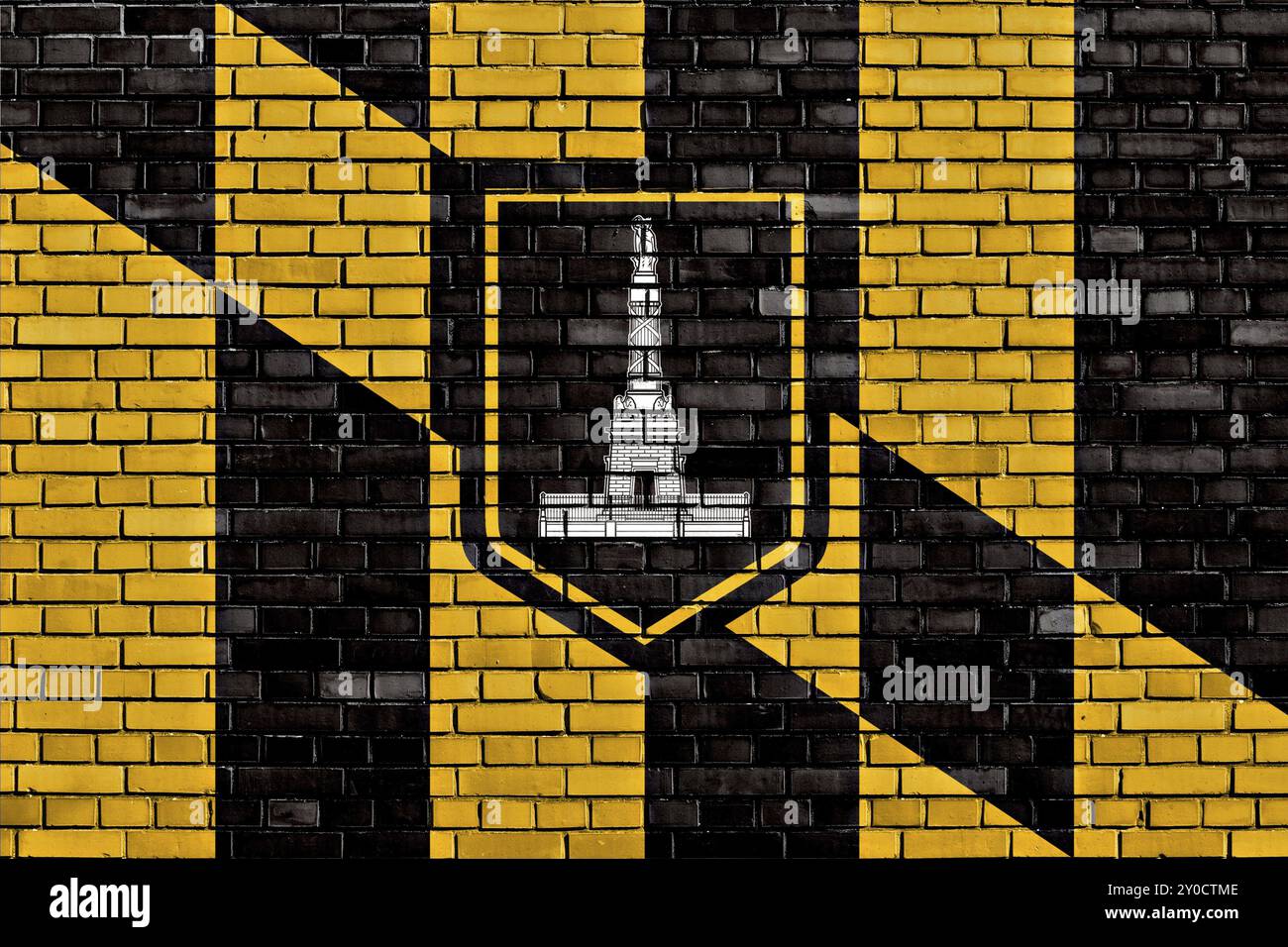 Flag of Baltimore painted on brick wall Stock Photo - Alamy