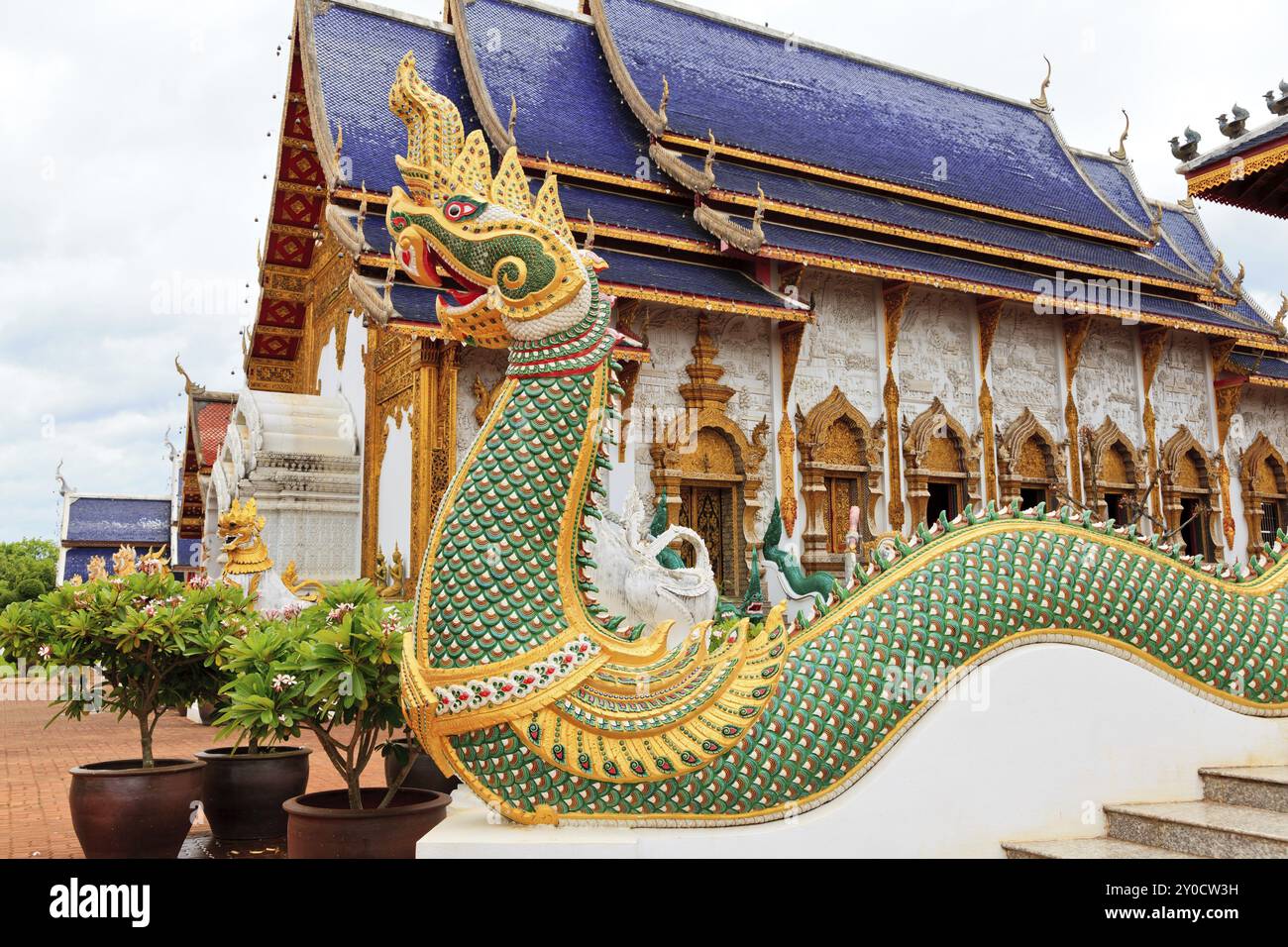 Naga in front of buddhist temple in thailand Stock Photo - Alamy
