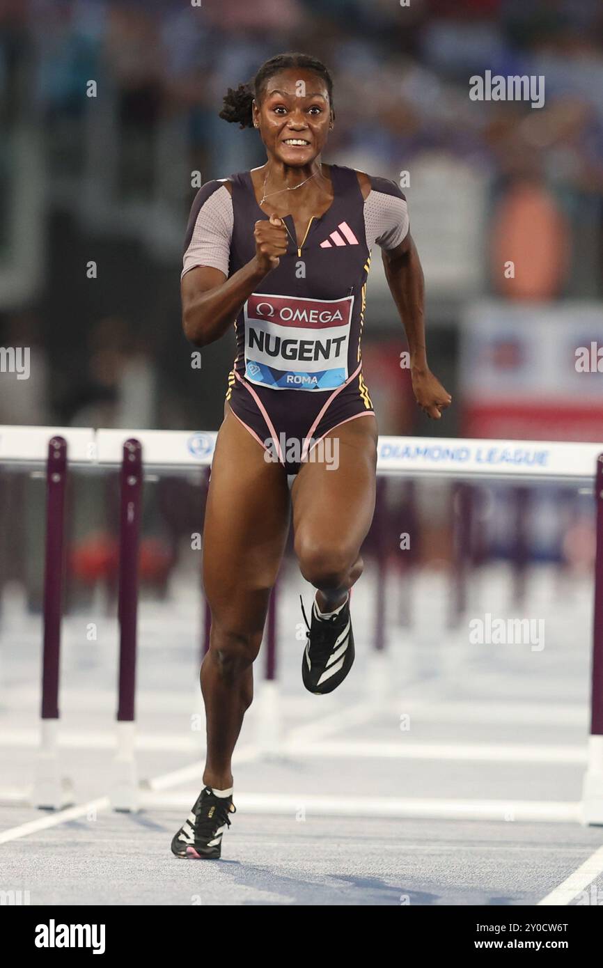 Rome, Italy 30.08.2024 : NUGENT Ackera win 100M HURDLES WOMEN in ...