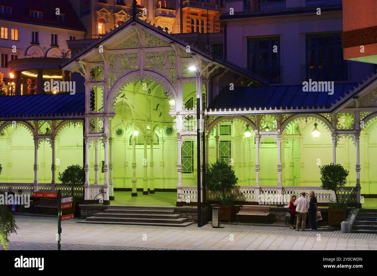 Karlovy Vary Market Colonnade Night 01, Karlovy Vary Market Colonnade ...