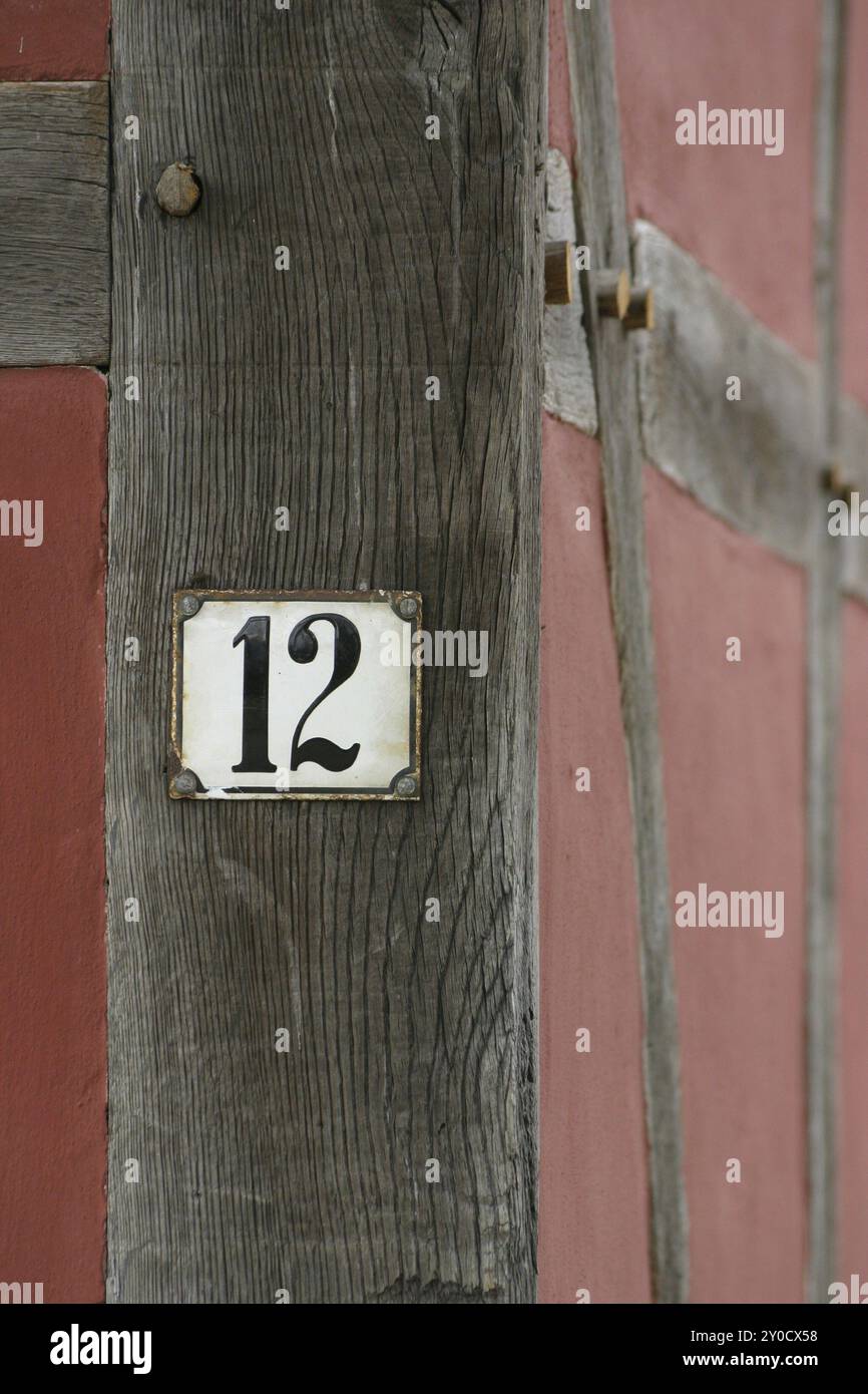 House number 12 Stock Photo - Alamy