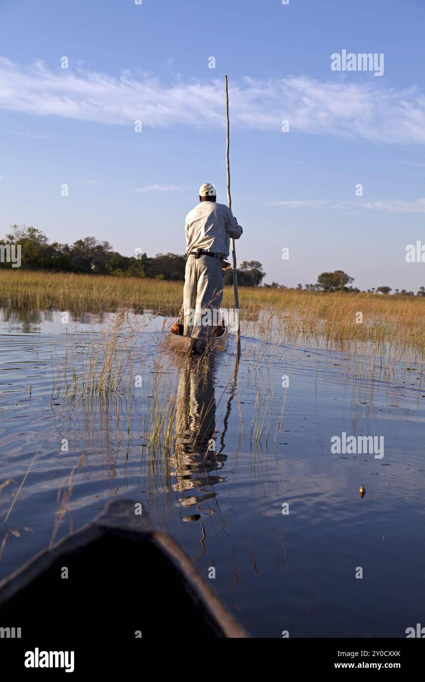 Mokoro trip on the Okavango in Botswana Stock Photo - Alamy