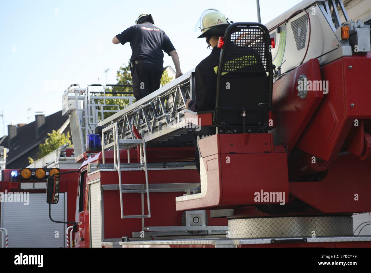 Firefighters during a rescue exercise Stock Photo - Alamy