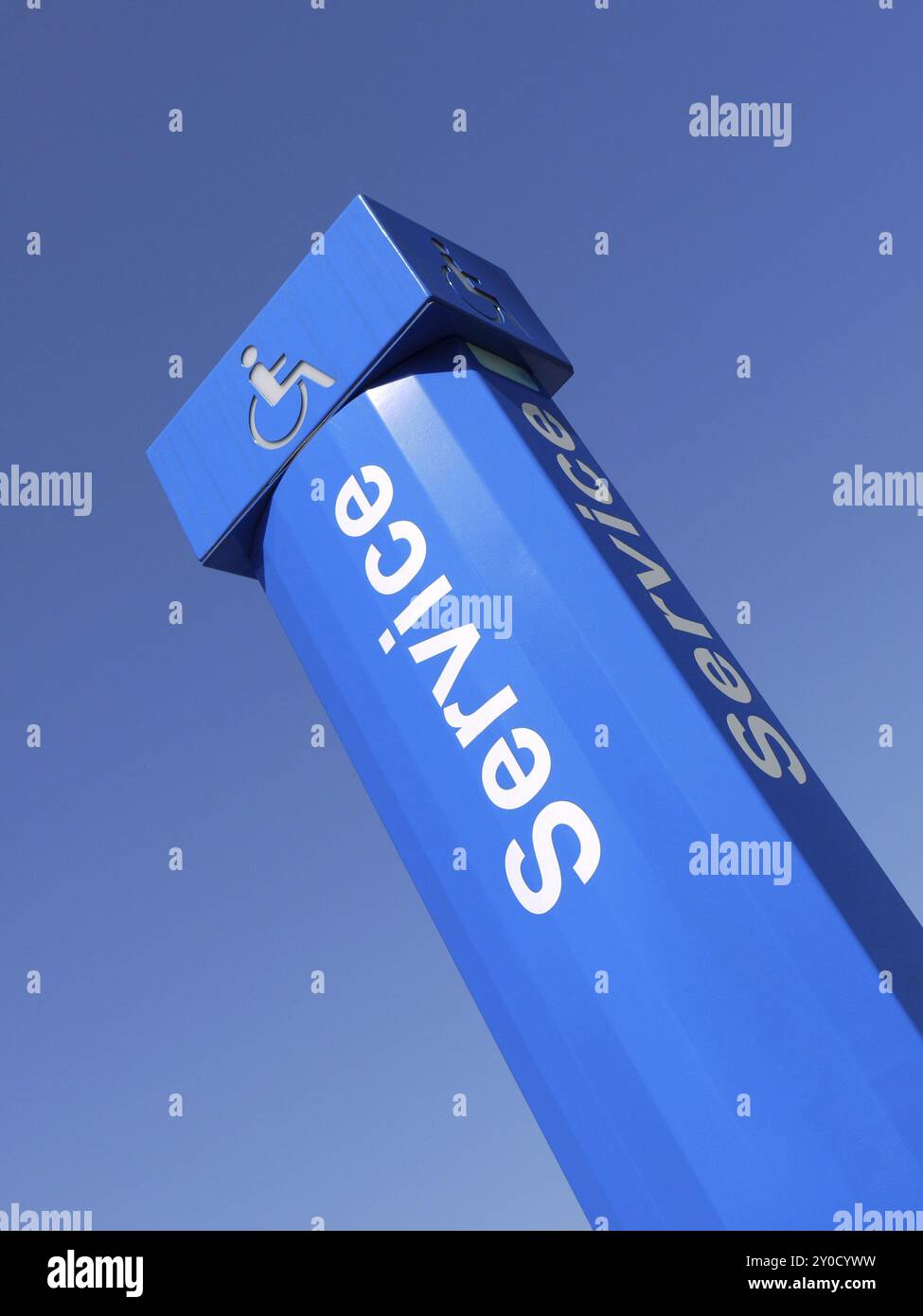 Information pillar at the airport Stock Photo - Alamy