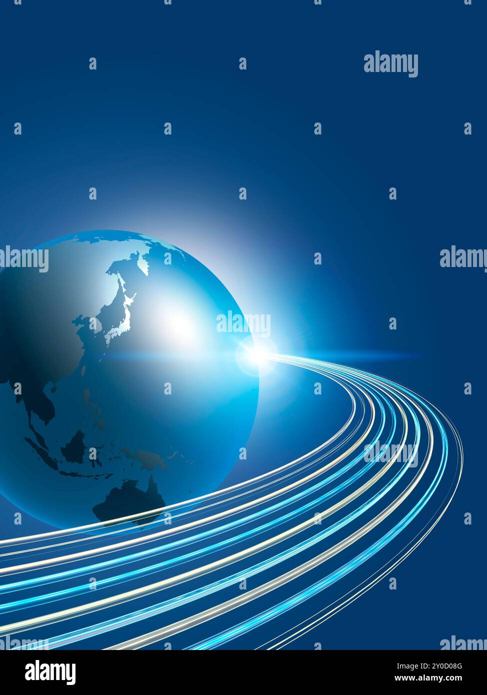 A revolving beam of light and the world Stock Photo - Alamy