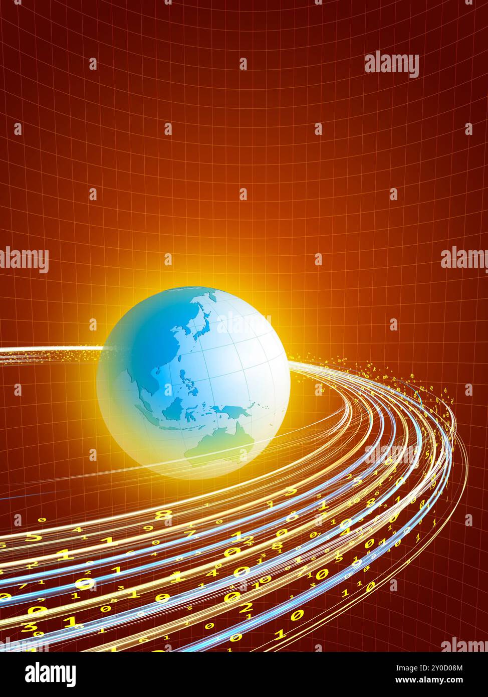 A revolving beam of light and the world Stock Photo - Alamy