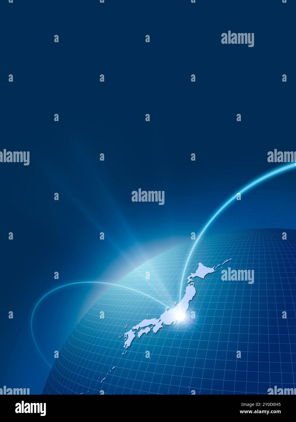 A Japanese map and a network Stock Photo - Alamy