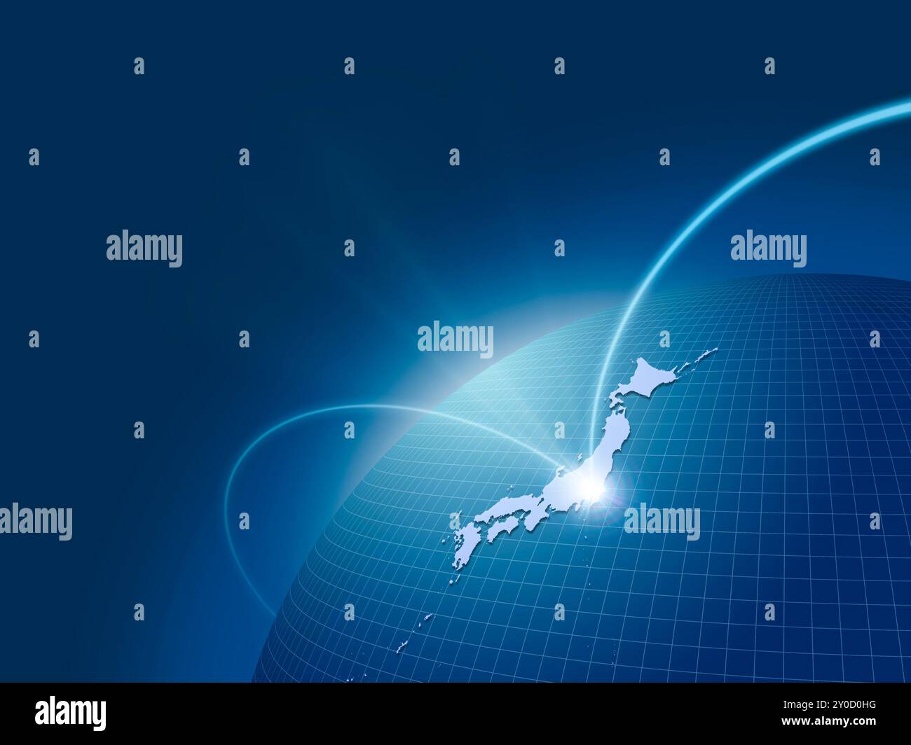 A Japanese map and a network Stock Photo - Alamy