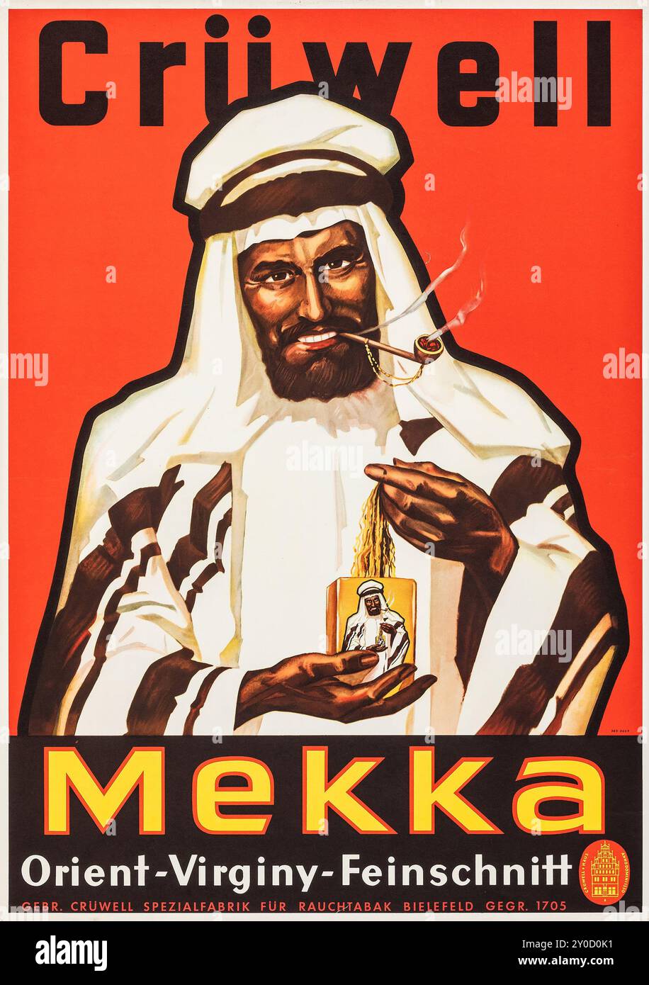 Crüwell Mekka Tobacco (Gebruder Cruwell-Tabak, c. 1930) German Tobacco ...