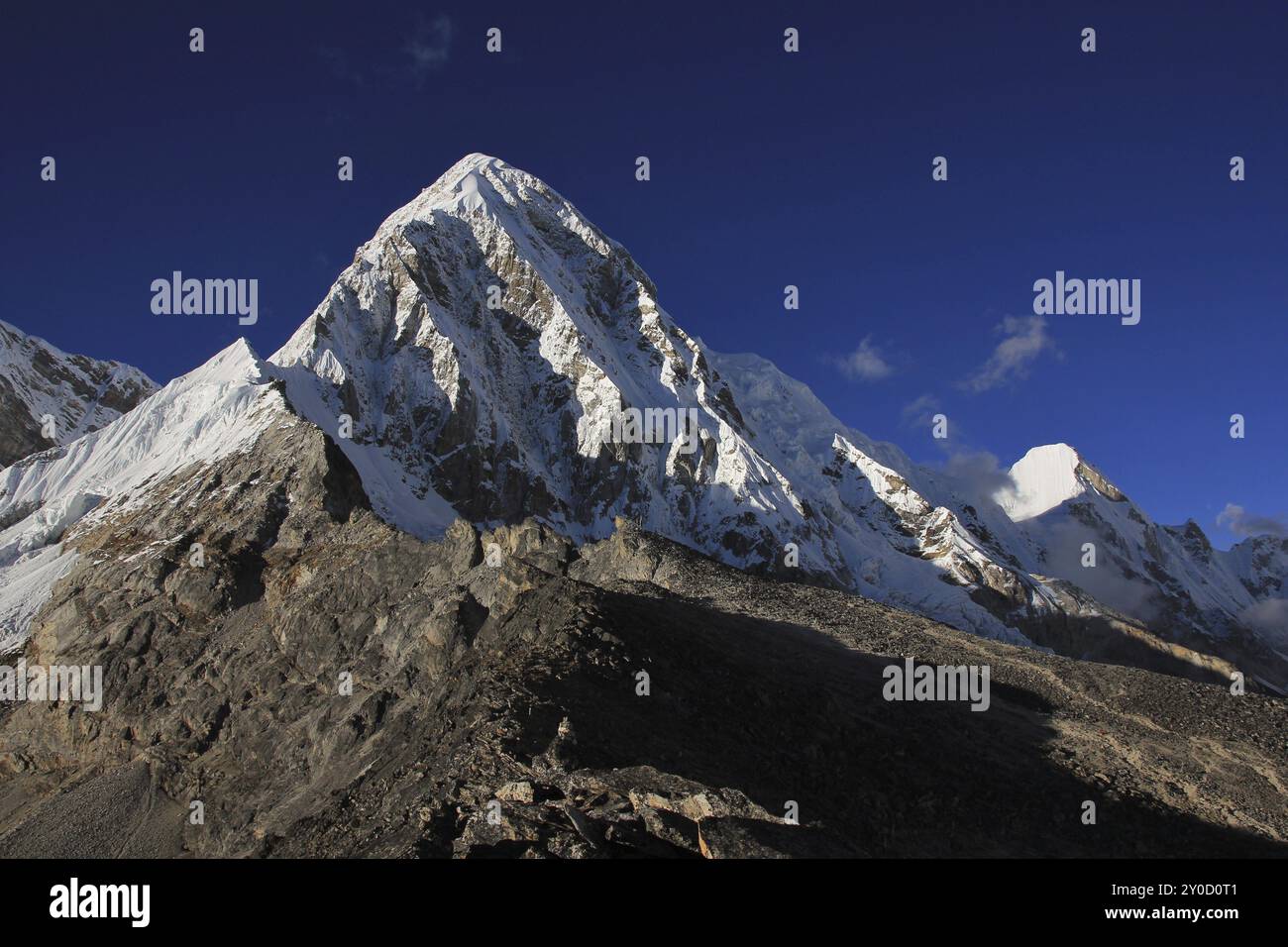 Mount Pumori. High mountain in the Everest National Park, Nepal, Asia ...