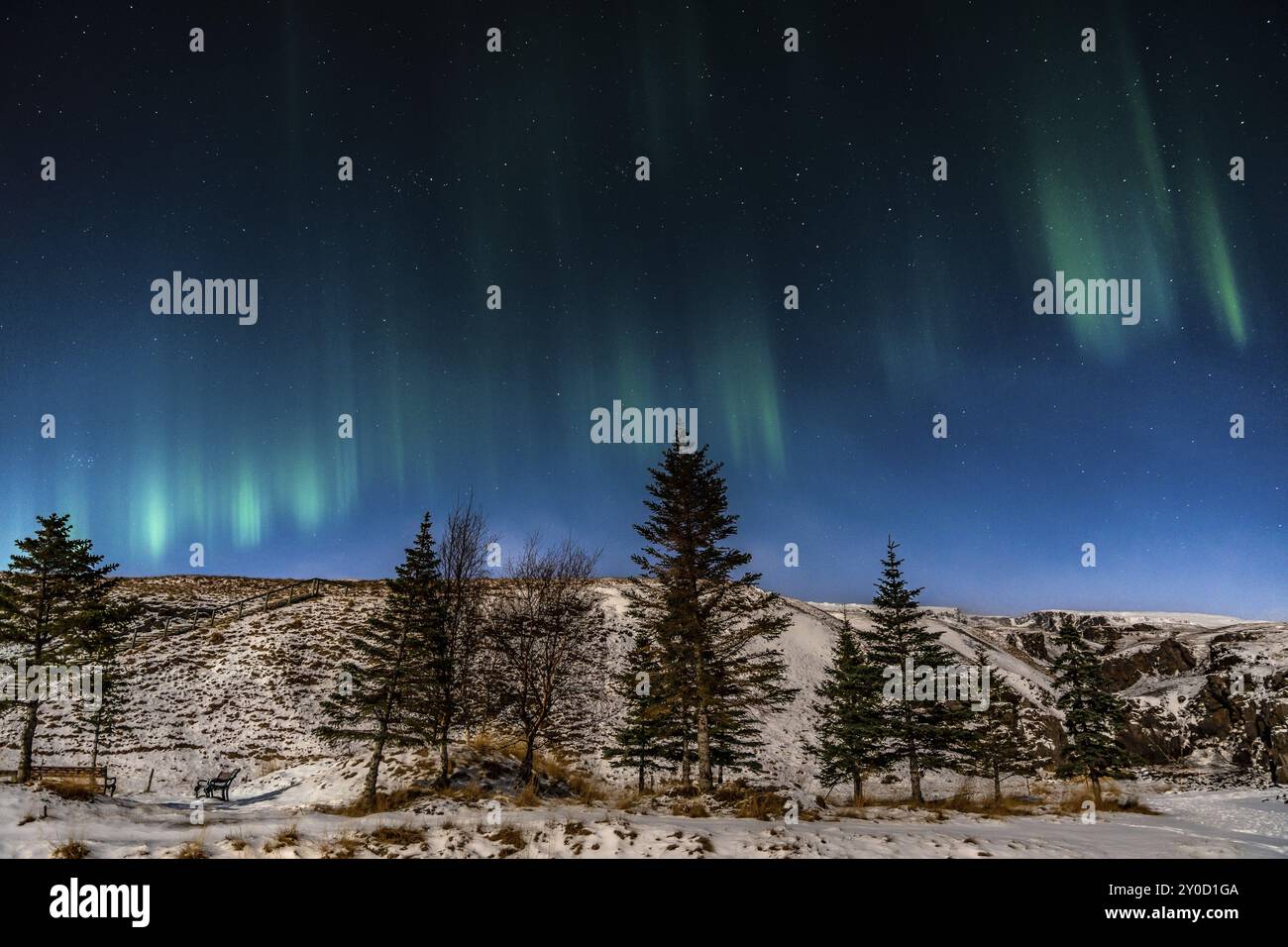 Beautiful image of a vibrant green and multi-colored Aurora Borealis ...