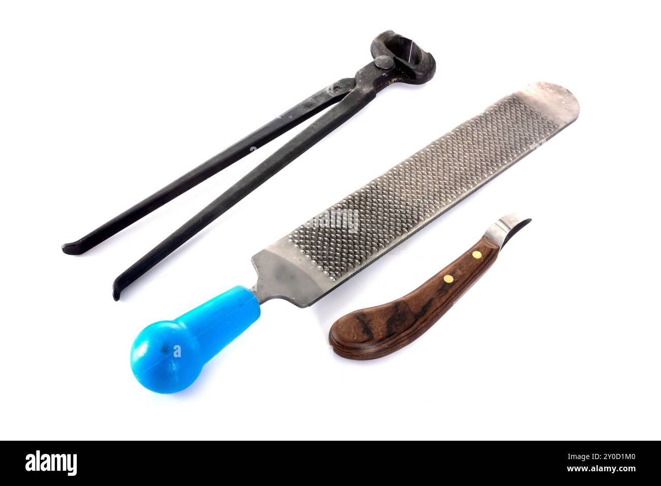 tools of blacksmith in front of white background Stock Photo - Alamy