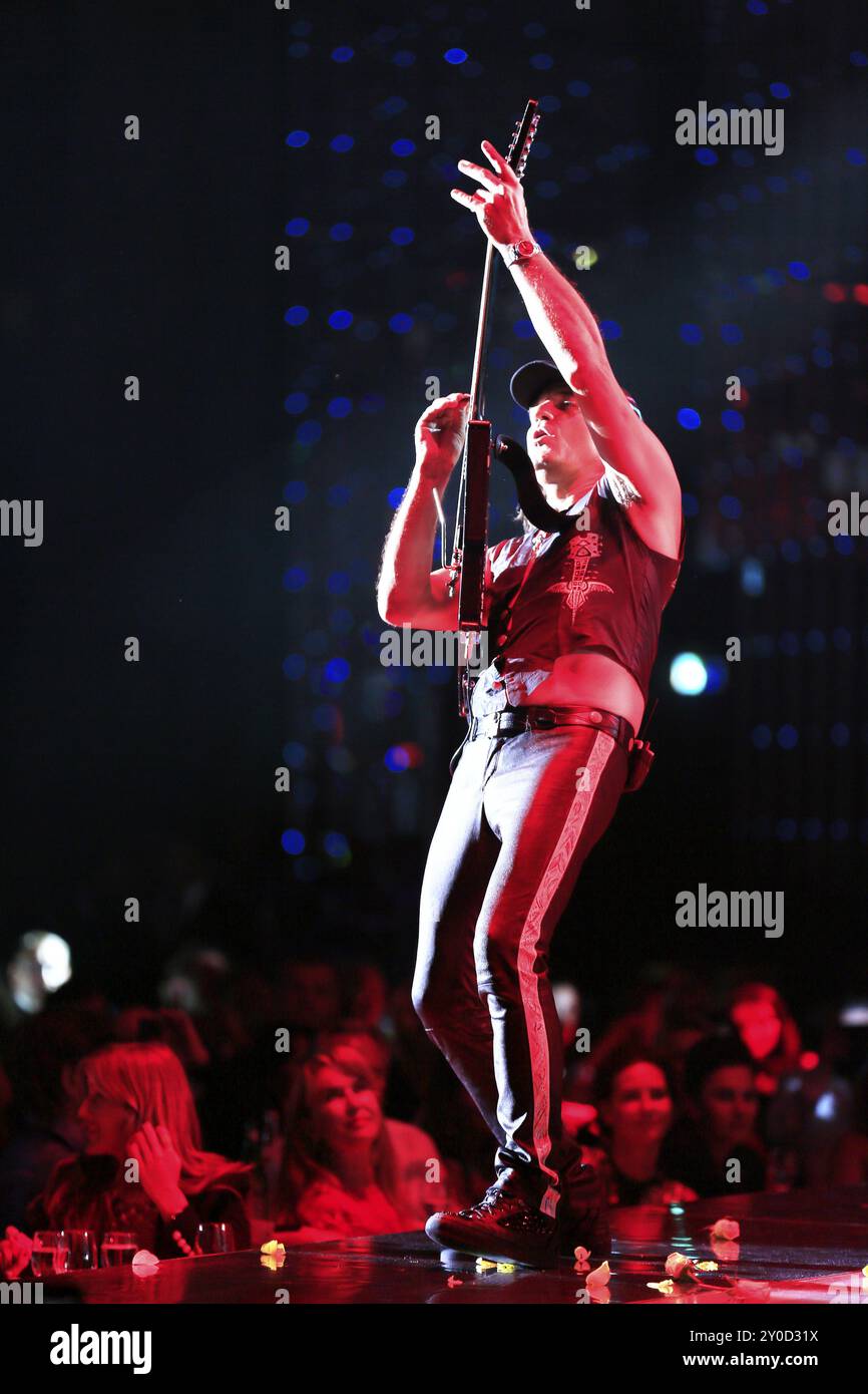 Hard rock band Scorpions at a concert in the Principality of Monaco ...