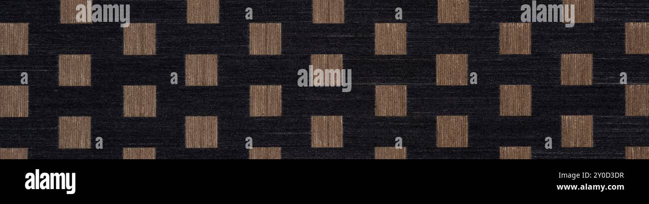 Elegant charcoal and tan grid pattern on a luxurious wooden veneer ...