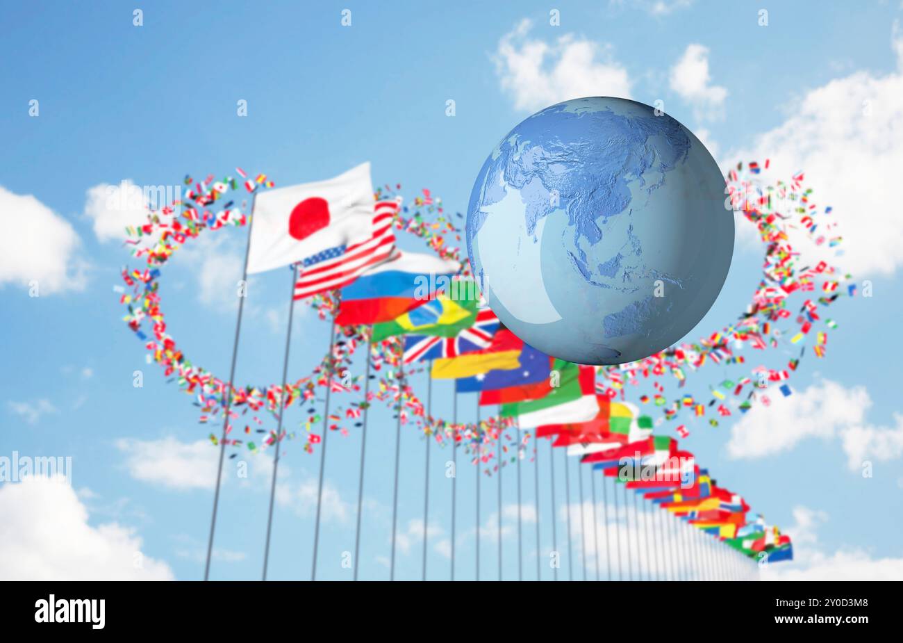 Flags earth hi-res stock photography and images - Alamy