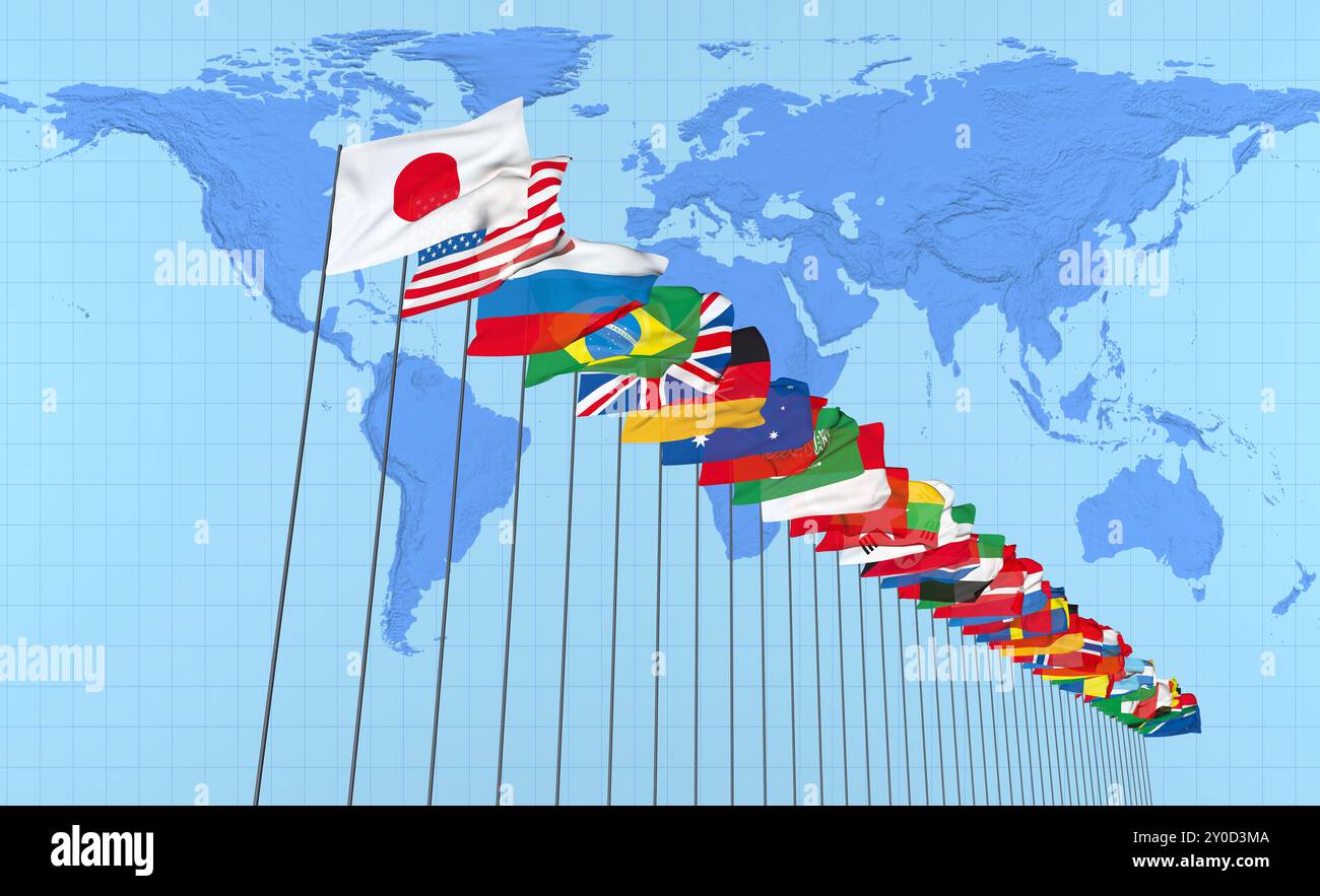 Nations map hi-res stock photography and images - Alamy