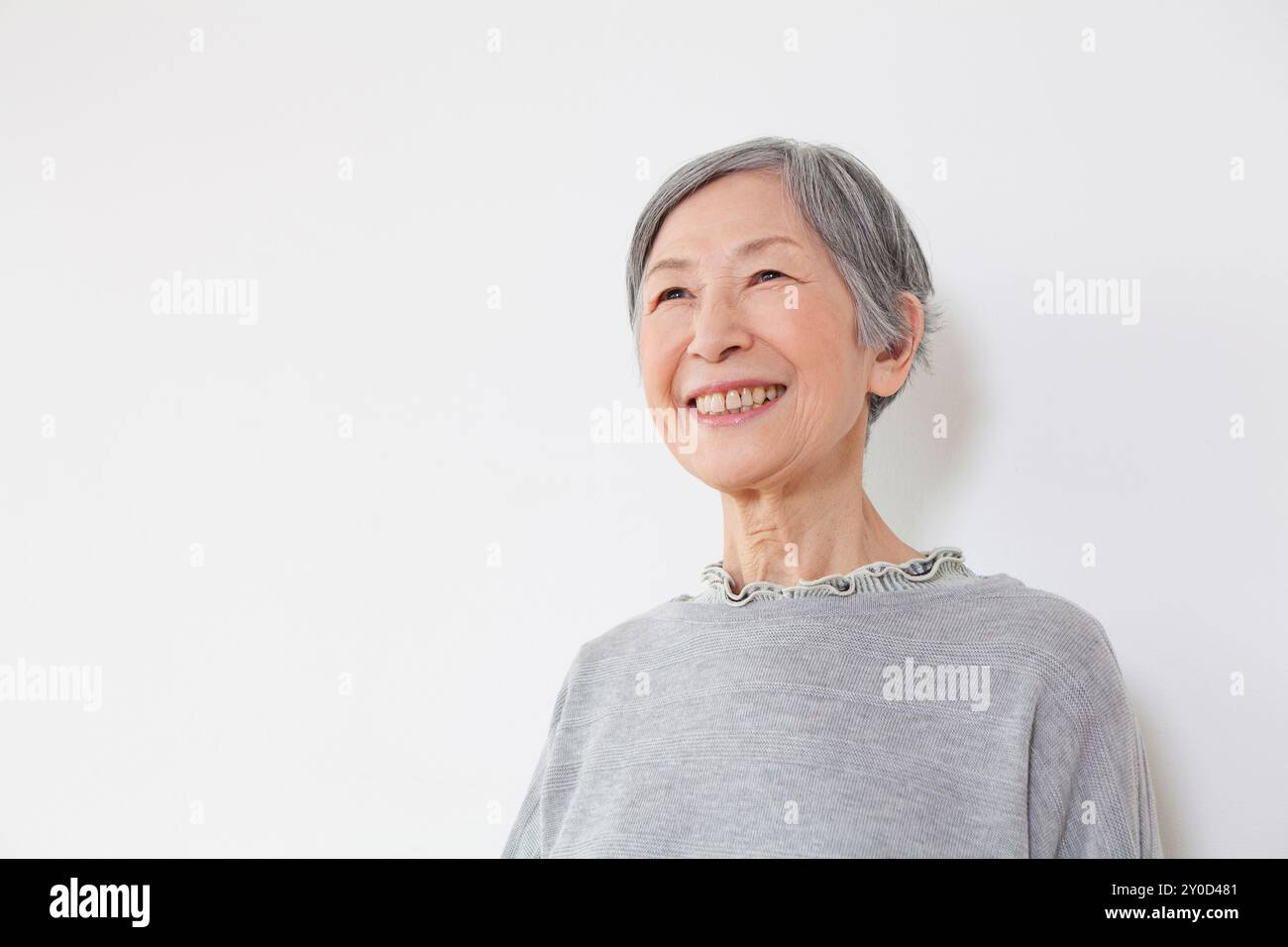 A senior woman's smiling face Stock Photo - Alamy