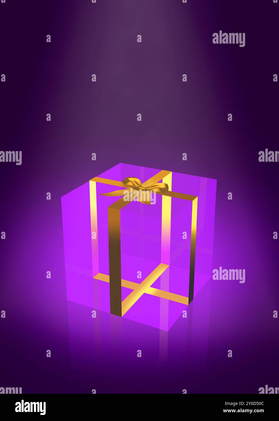A transparent gift box Stock Photo - Alamy