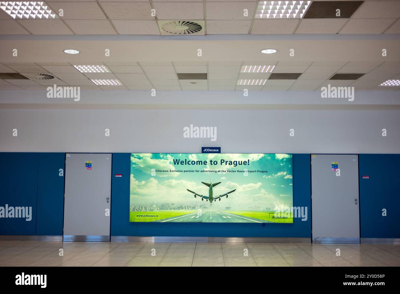 Interior of Vaclav Havel Airport Prague, formerly Ruzyne international ...