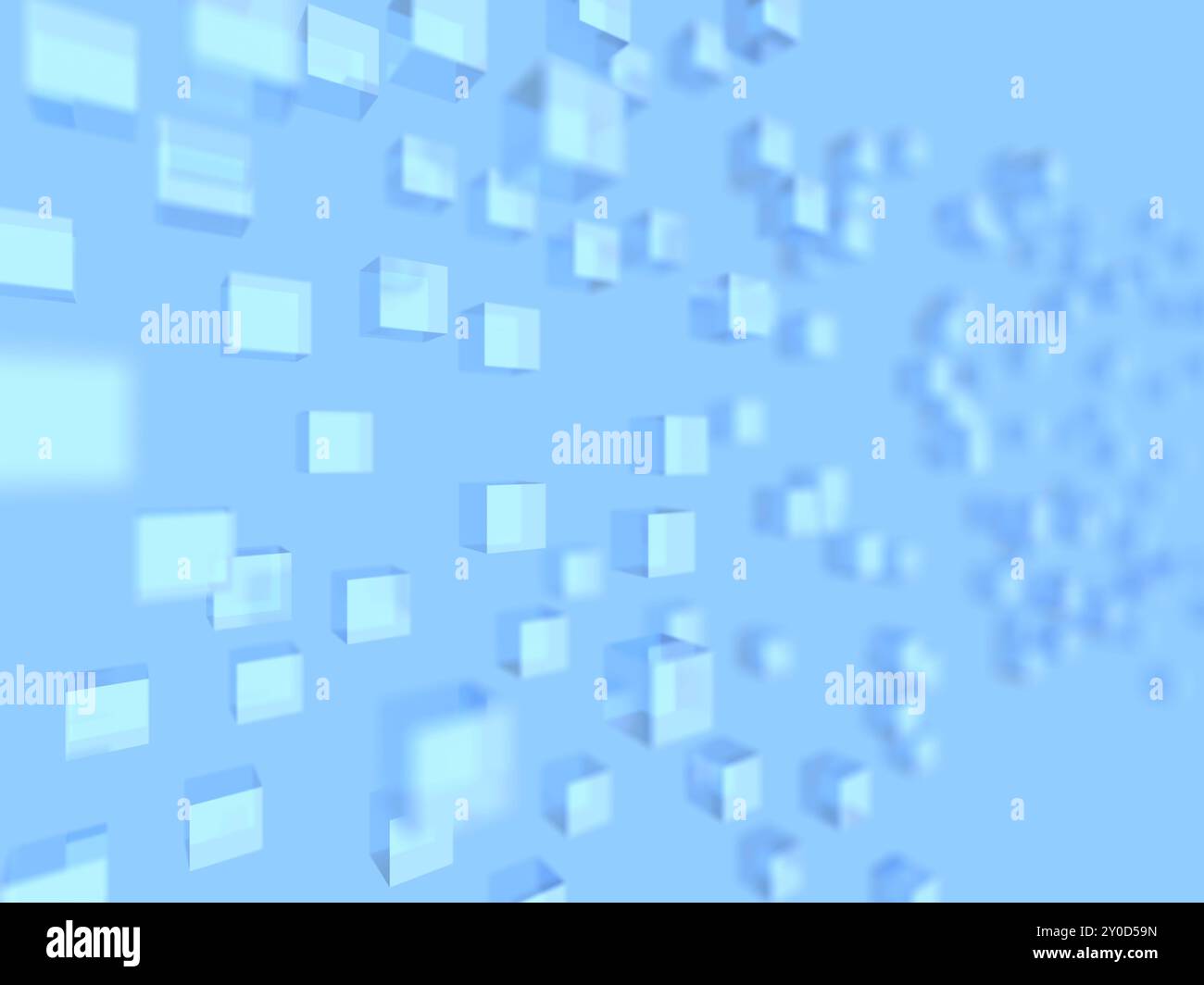 Floating transparent block group Stock Photo - Alamy