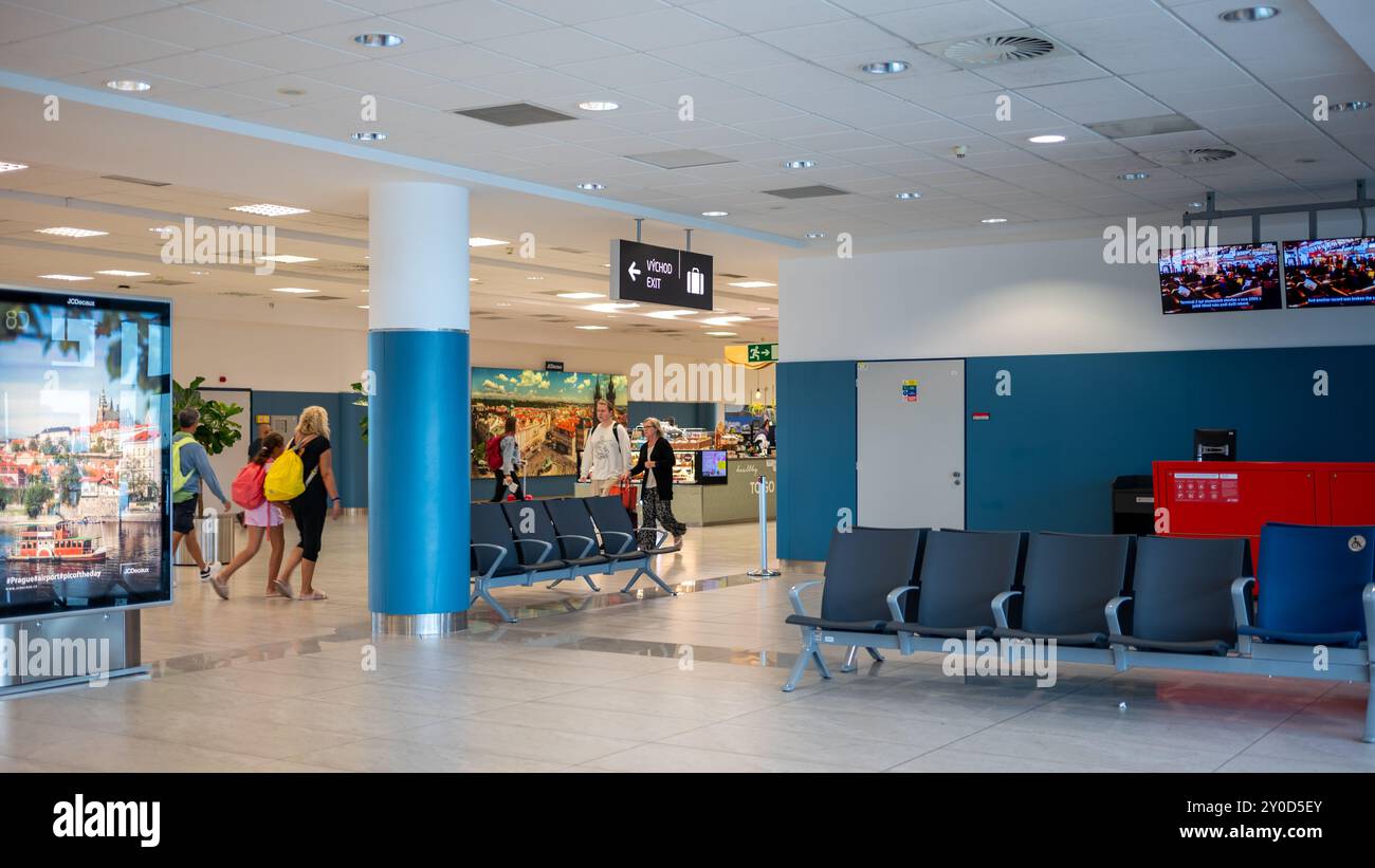 Interior of Vaclav Havel Airport Prague, formerly Ruzyne international ...